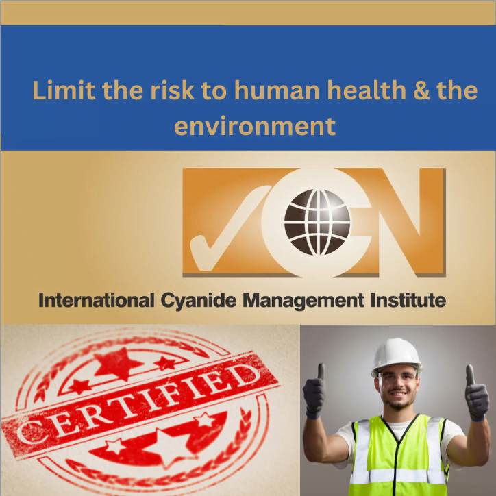 International Cyanide Management Institute Certificate Crown Logistics